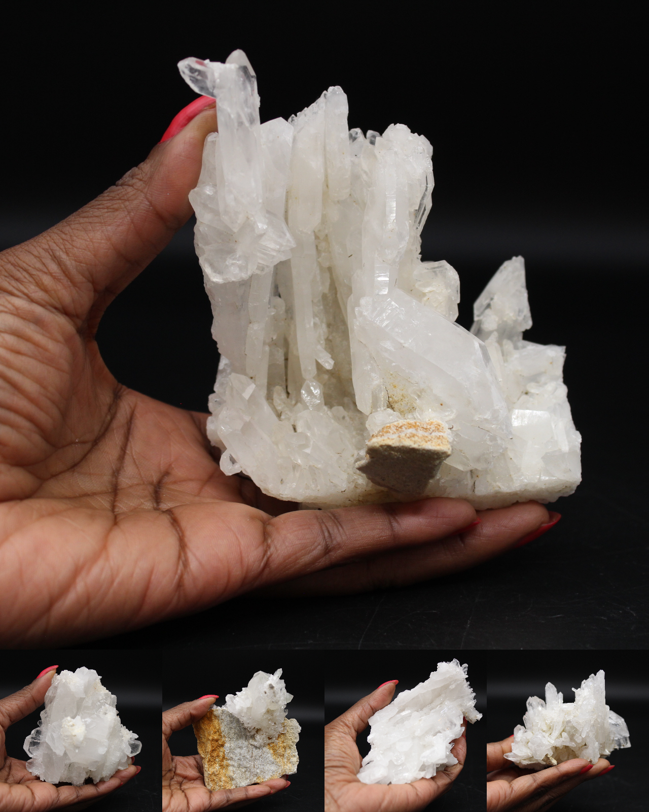 Crystallization of faden quartz from Pakistan, 100% natural